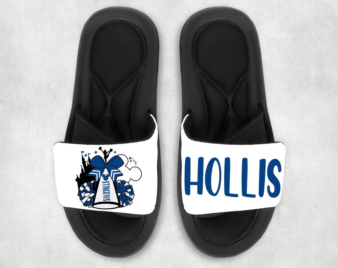 SUMMIT CHEER Slides Sandals / Memory Gel Slider Sandals / Customized ...
