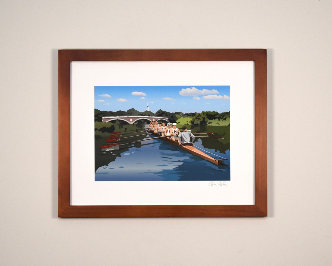 Crew Rowing Print, Head of the Charles Regatta, Giclee, Harvard, Rowing ...