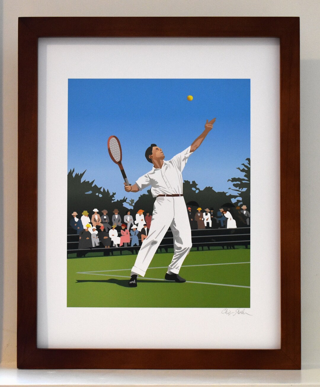Vintage Tennis Giclee Print, Vintage Tennis Print, Tennis Art, Tennis ...