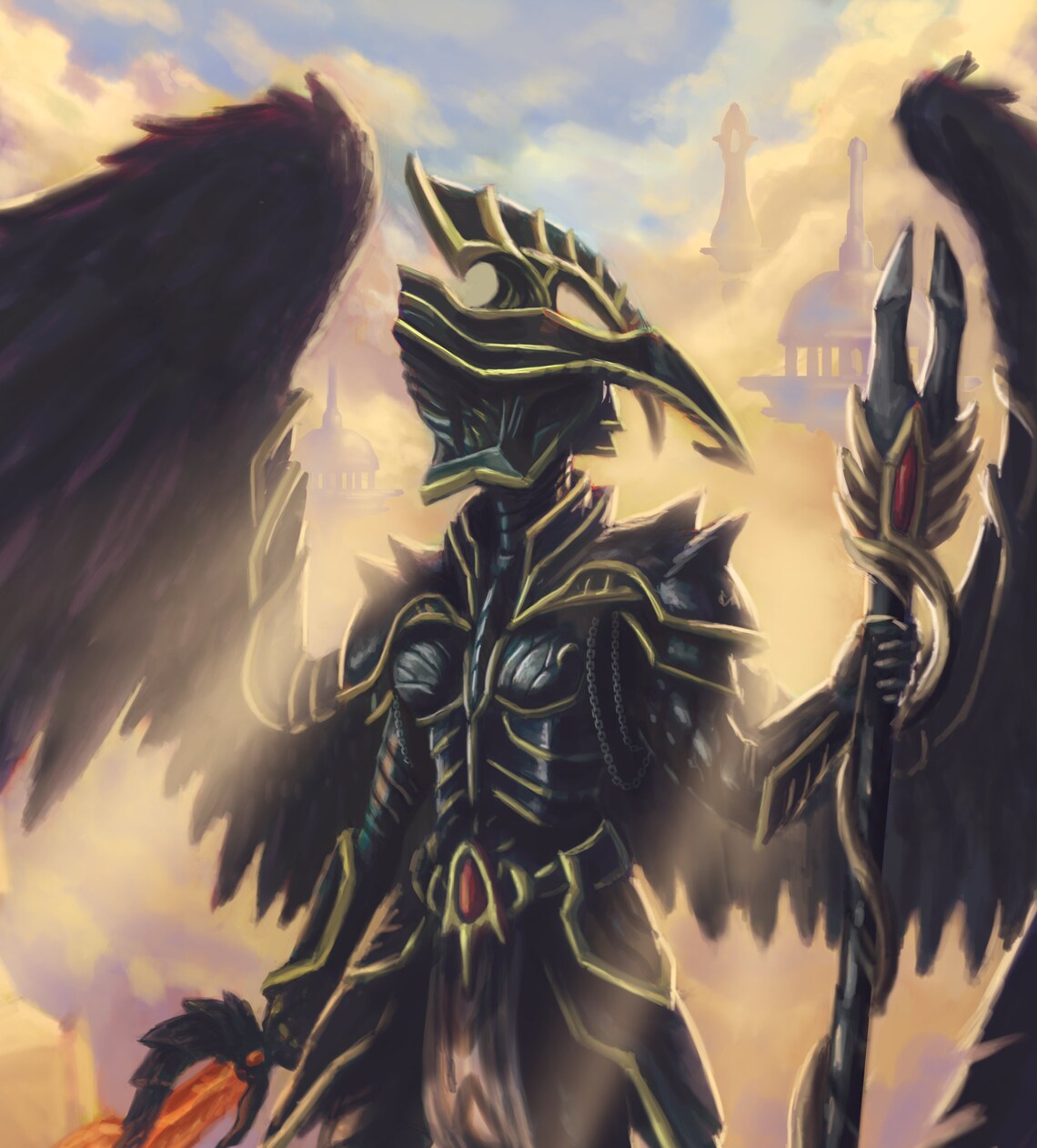 Obsidian Guardian Art Print 11 x 17 Giclee Art - Etsy Italia