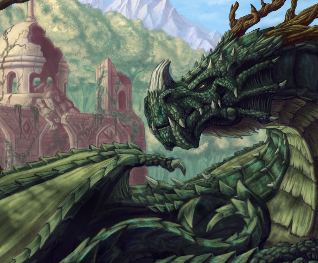 Summer Dragon 11 X 17 Giclee Art Print Dragon Art, Fantasy Art Print by ...