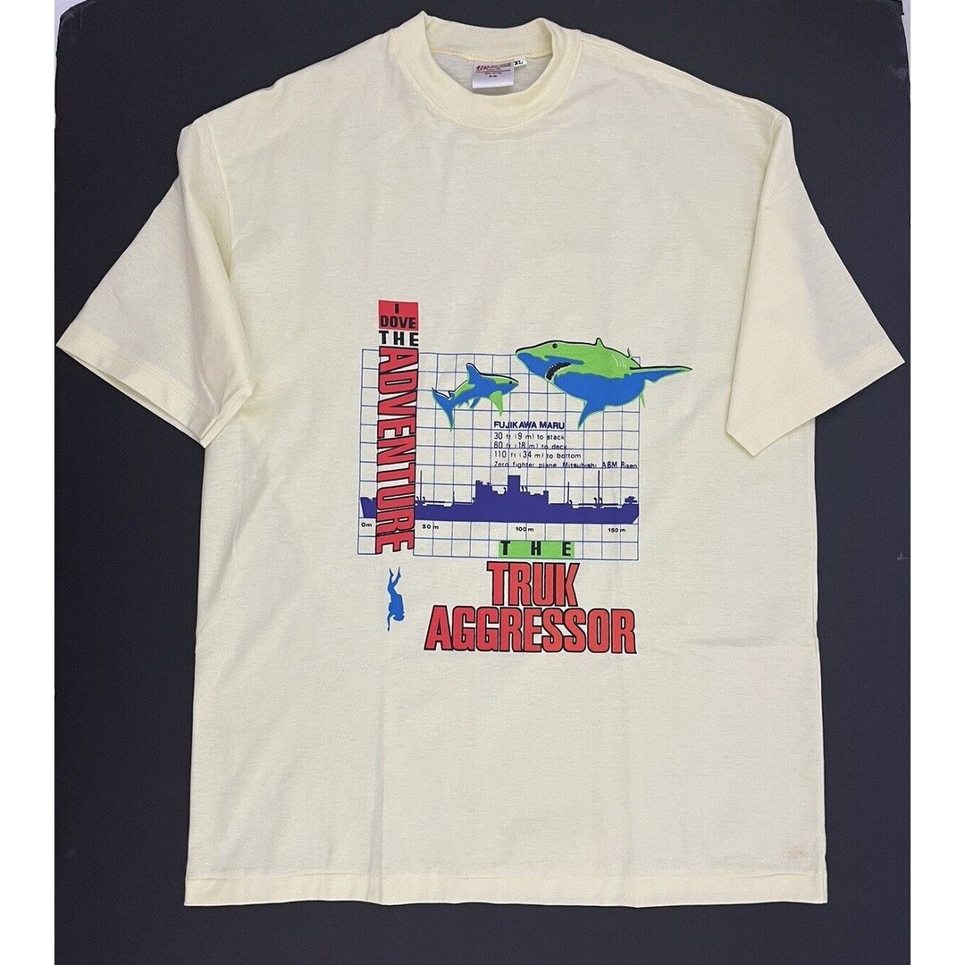 Vintage Truk Aggressor Diving Adventure Fujikawa Maru Men's XL T-shirt ...
