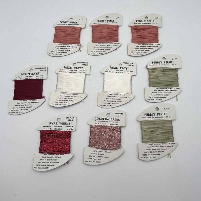 Rainbow Gallery Embroidery Thread Needlepoint Lot 10 Pebbly - Etsy