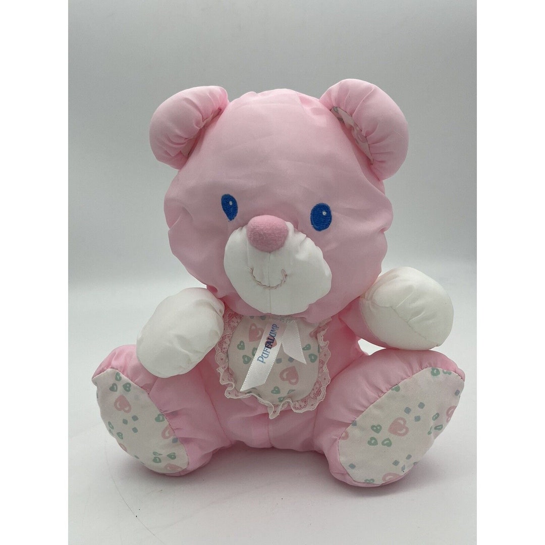 Vintage Fisher Price Puffalump Pink Bear Plush Nylon 1994 Rattle - Etsy UK