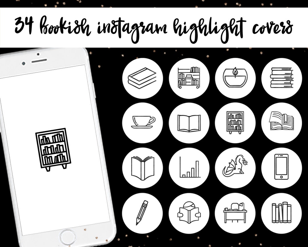 34 Instagram Stories Highlight Covers With Book-themed Icons - Etsy