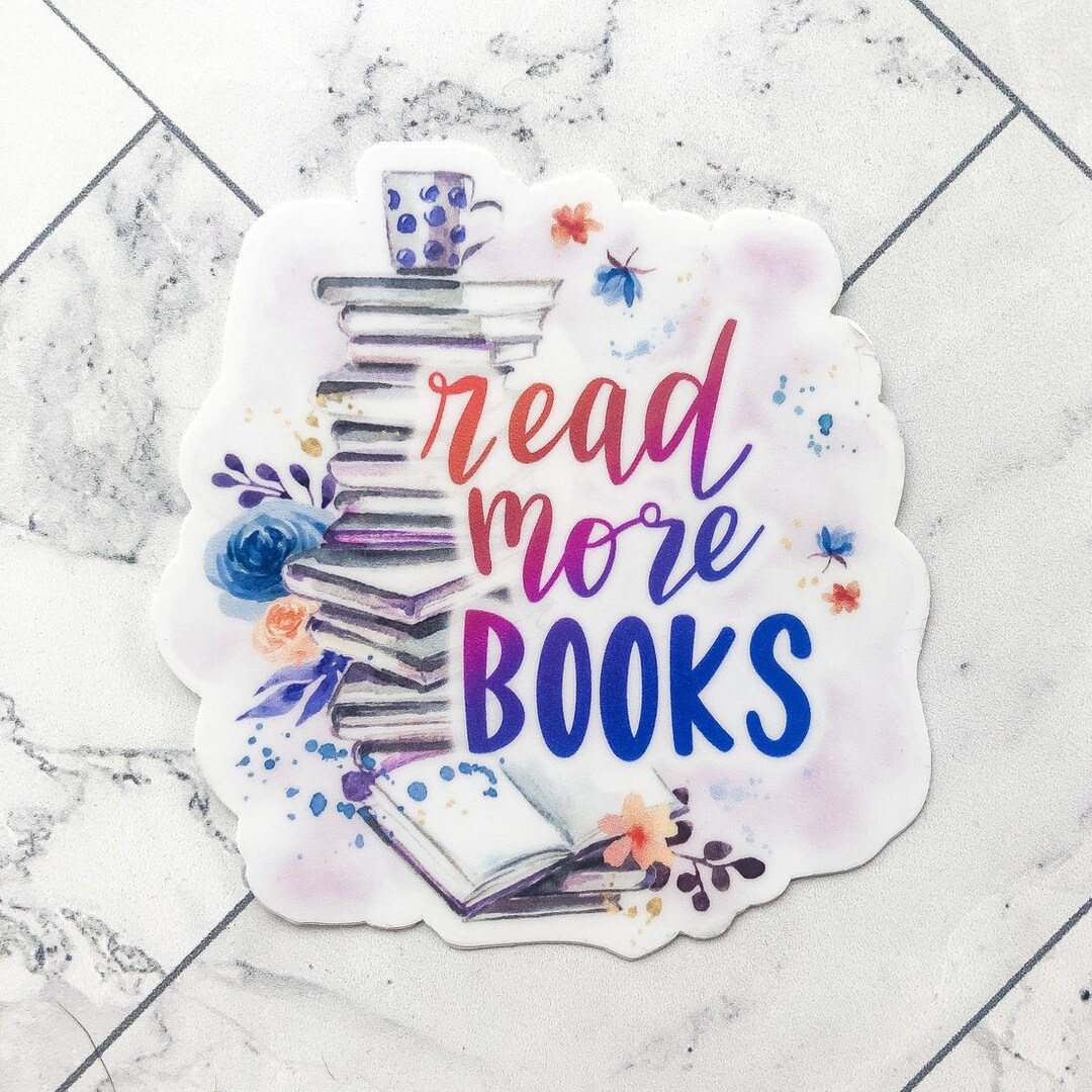 Read More Books Sticker · bookish Sticker, Book Design, Watercolor ...