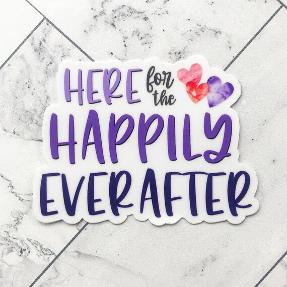 Happily Ever After Sticker Vinyl Decal for Romance Readers - Etsy