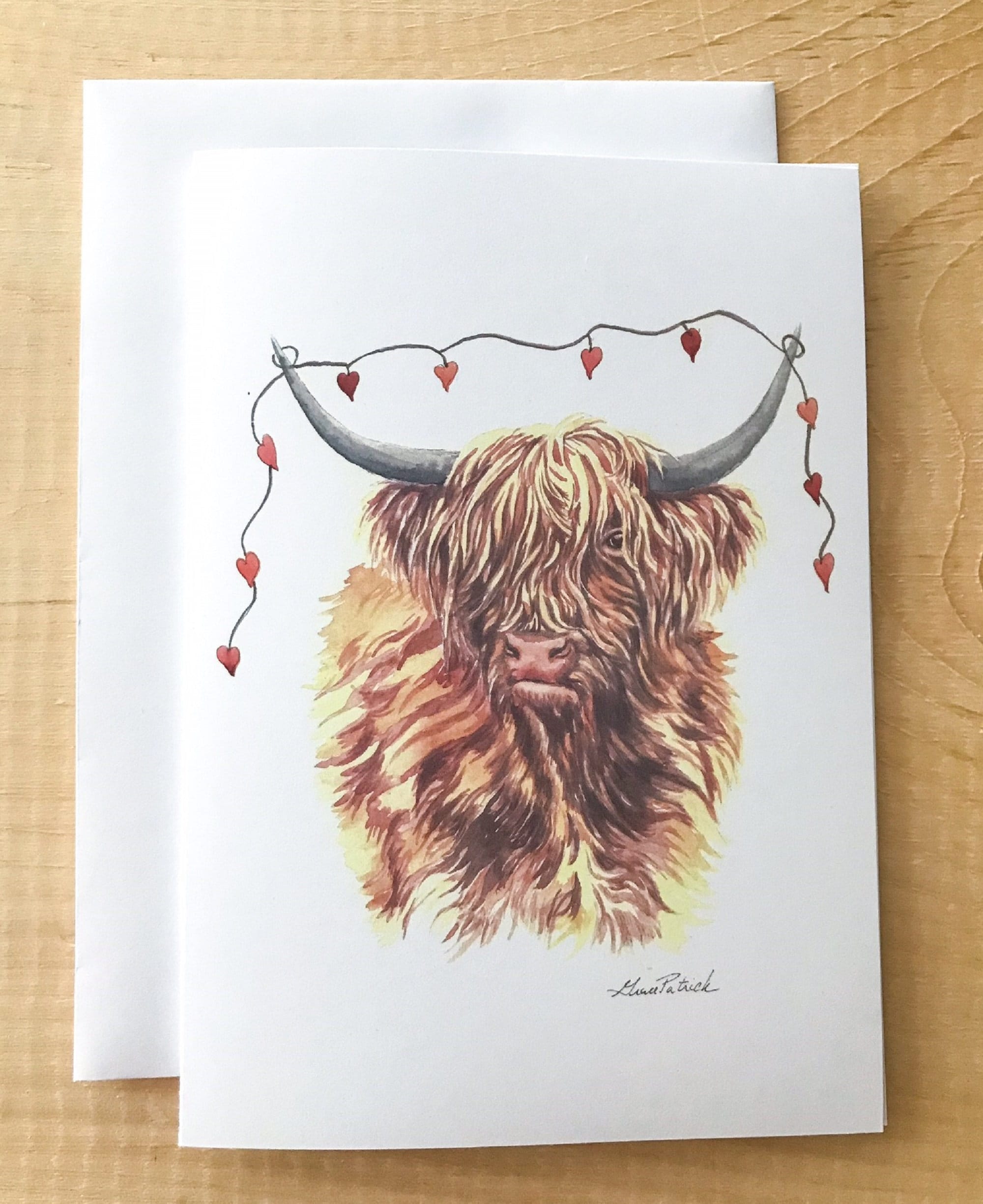 Valentines Cards Holiday & Seasonal Cards Greeting Cards Highland Cow ...