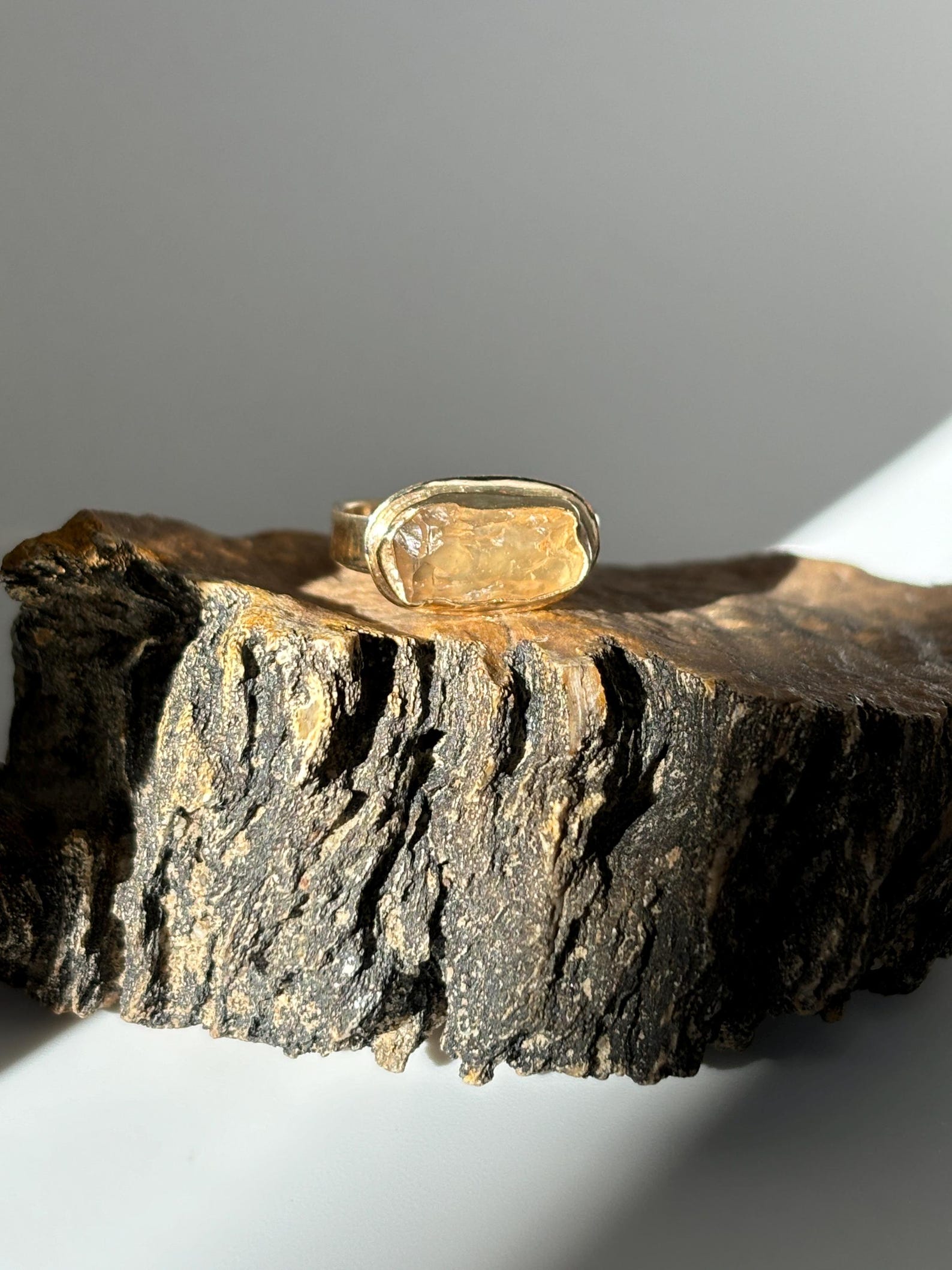 10k Raw Oregon Sunstone Ring Size 6. Handcrafted Artisan Jewelry. - Etsy