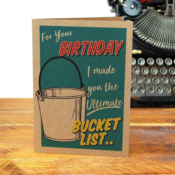 Bucket List Birthday Card - Etsy