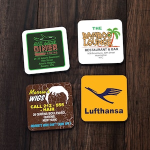 Goodfellas Drinks Coasters Set of 4 Bamboo Lounge Airline Diner Morrie ...