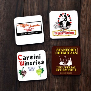 Columbo Villains Drinks Coasters Set of 4 Great Santini, Carsini Wines ...