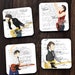 Goodfellas Drinks Coasters Set of 4 Bamboo Lounge Airline Diner Morrie ...