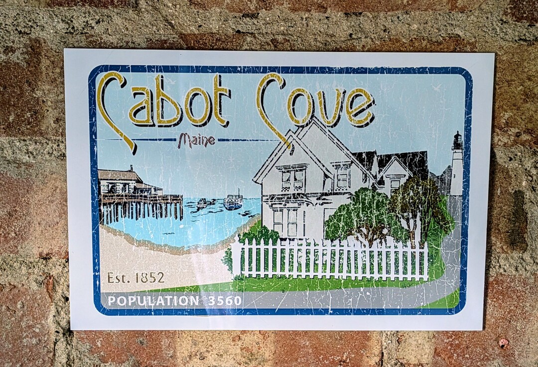Cabot Cove Metal Wall Sign TV Murder She Wrote Vintage Ad Art Tourism ...