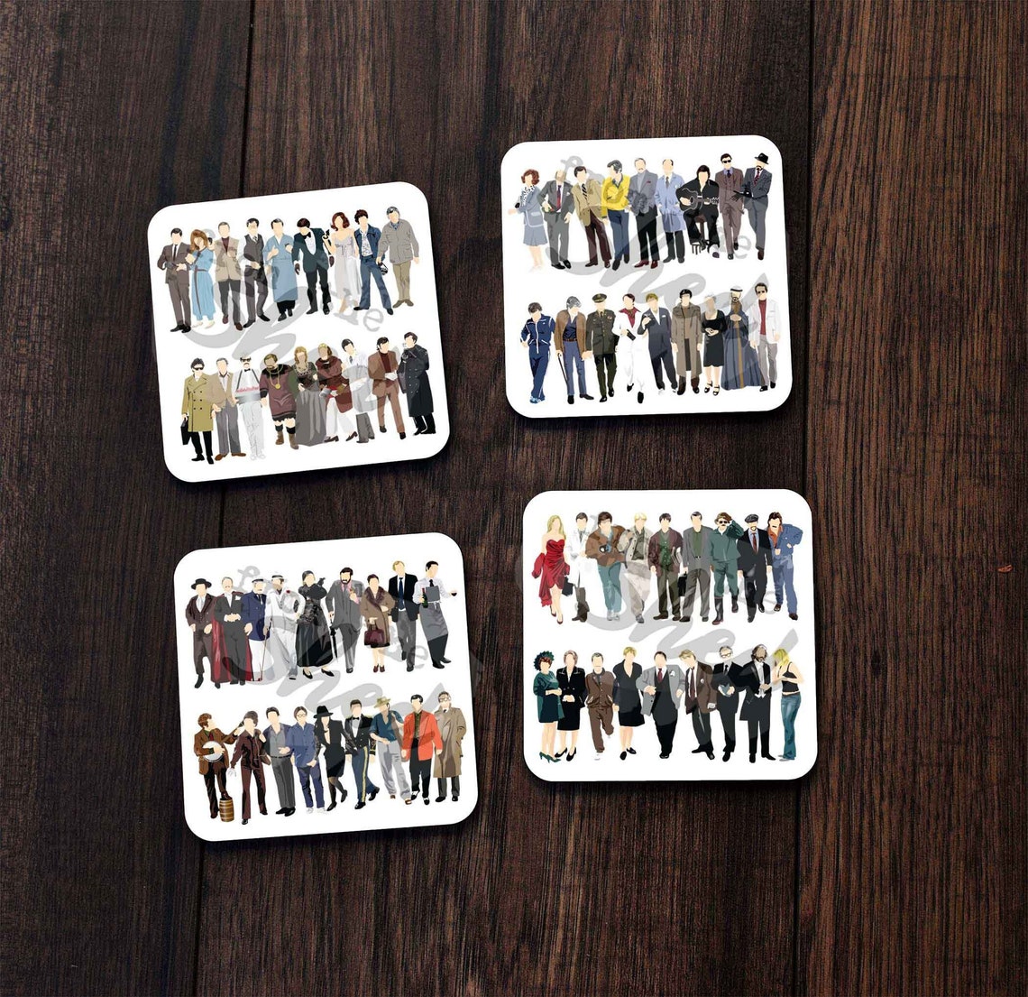 Columbo Villains Character Drinks Coasters TV Show - Etsy