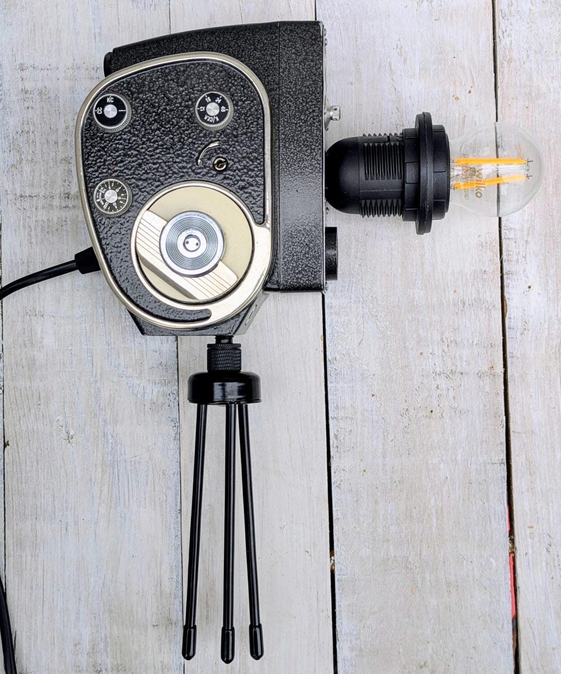 Repurposed 1960s Vintage Cine Movie Camera Lamp Table Desk Lamp ...