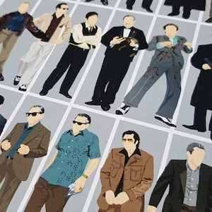 GANGSTER TV / MOVIE Wall Art Print Mafia Mob Crime 70s / 80s Fashion ...