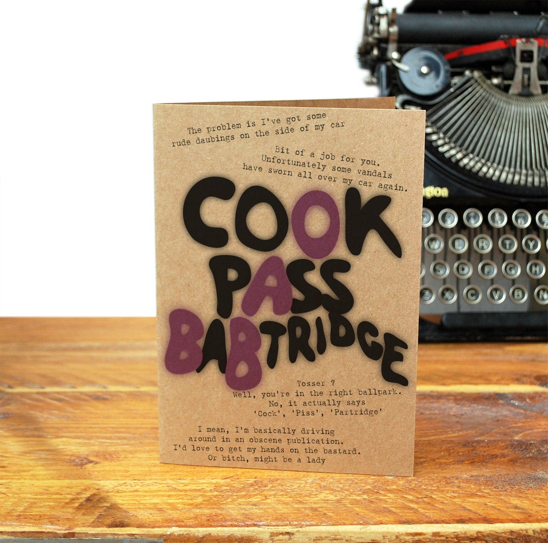 Cook Pass Babtridge Greeting Card Alan Partridge Classic Comedy Linton ...