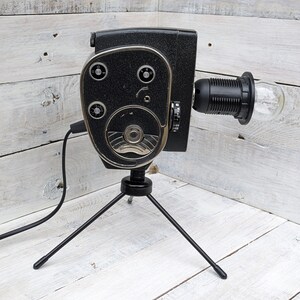 Repurposed 1960s Vintage Cine Movie Camera Lamp Table Desk Lamp Hipster ...