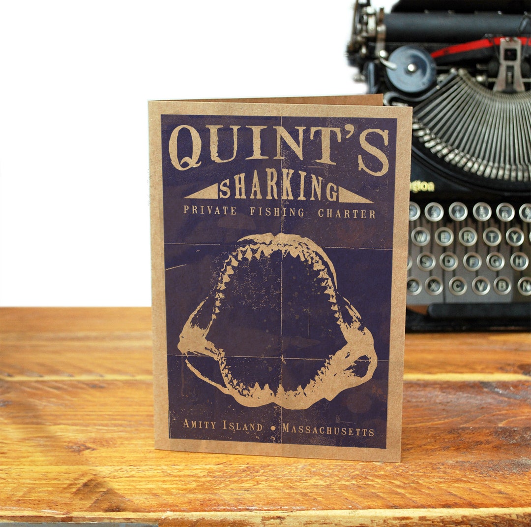Jaws Movie Quint Shark Amity Island General Greeting Card Handmade ...