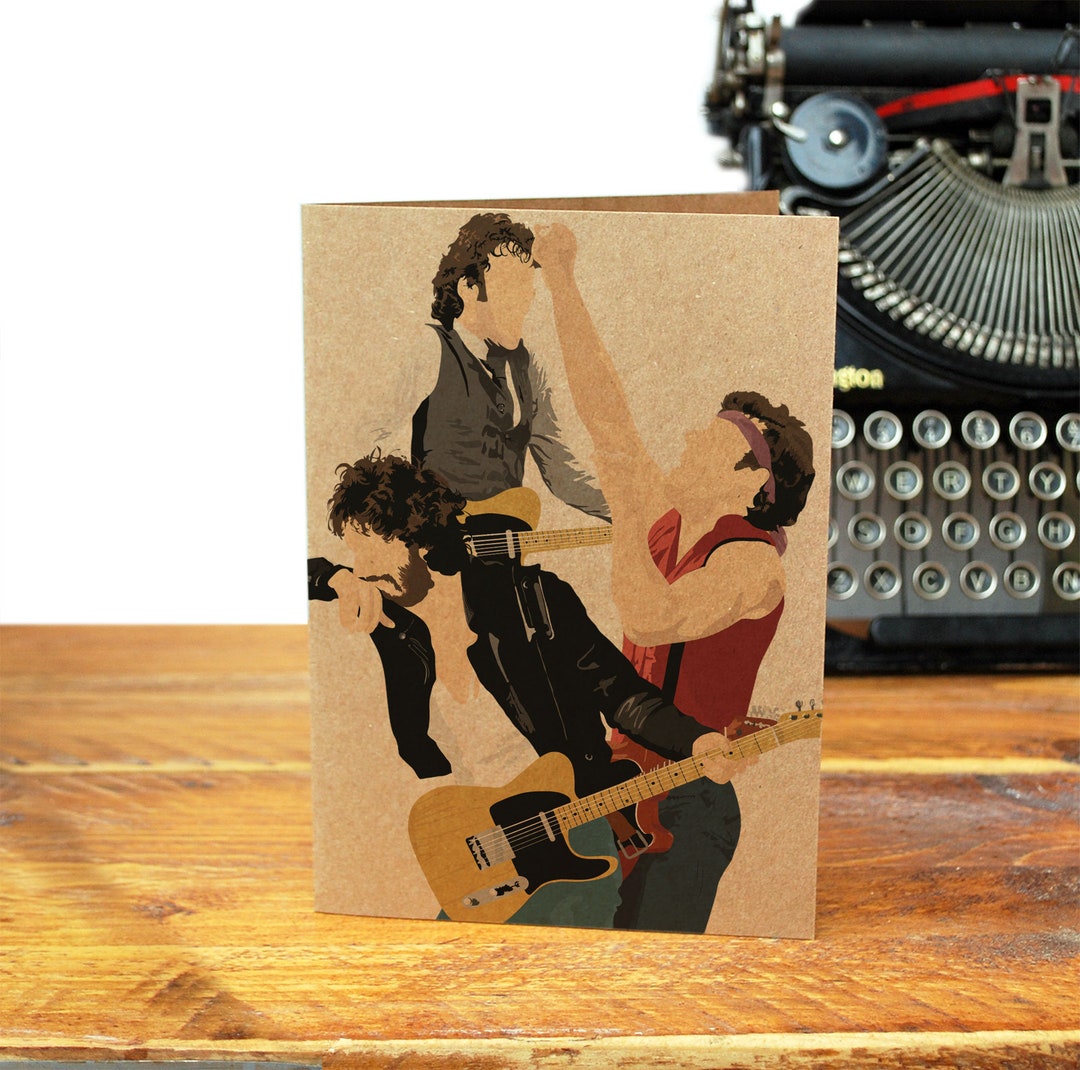 Springsteen Greeting Card the Boss Music Icon Legend Born to Run - Etsy