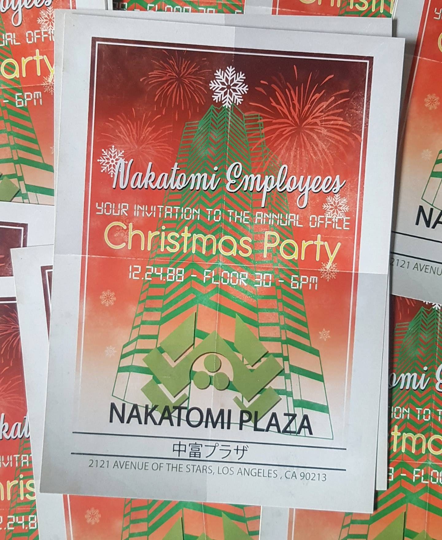 Die Hard - Nakatomi Plaza - Christmas Party - Vintage A4 Wall Art Print ...