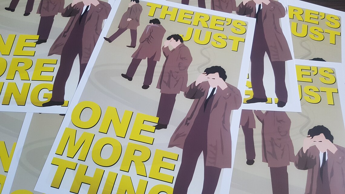 Columbo Just One More Thing A3 Wall Art Print Quote - Etsy UK