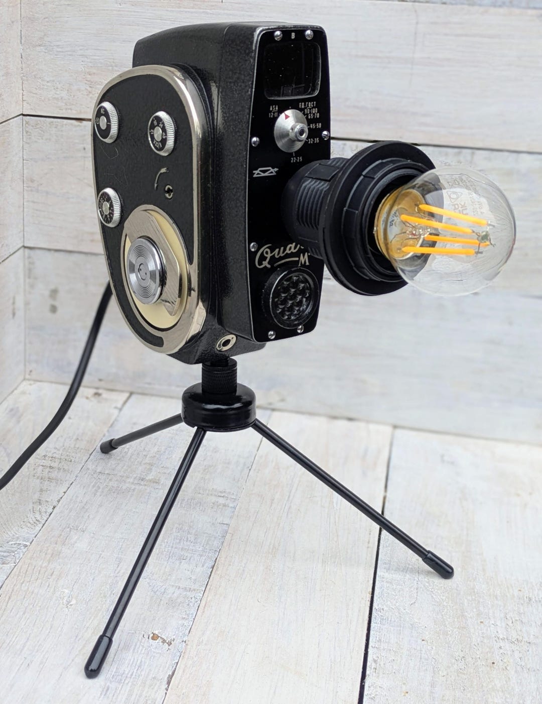 Repurposed 1960s Vintage Cine Movie Camera Lamp Table Desk Lamp ...