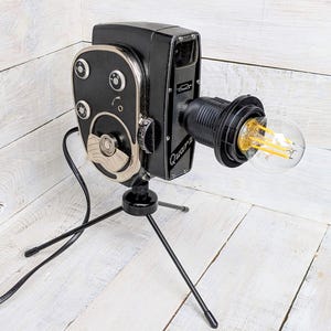 Repurposed 1960s Vintage Cine Movie Camera Lamp Table Desk Lamp ...