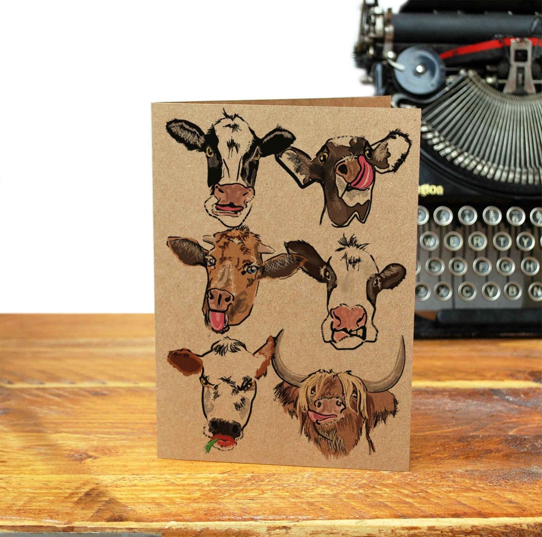 Funny COWS - Greeting Card - Moo Cow - Humor - Animal - Birthday ...