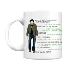 The IT Crowd Coffee Mug I.T. Moss Roy Jen Turn It off and on Again ...