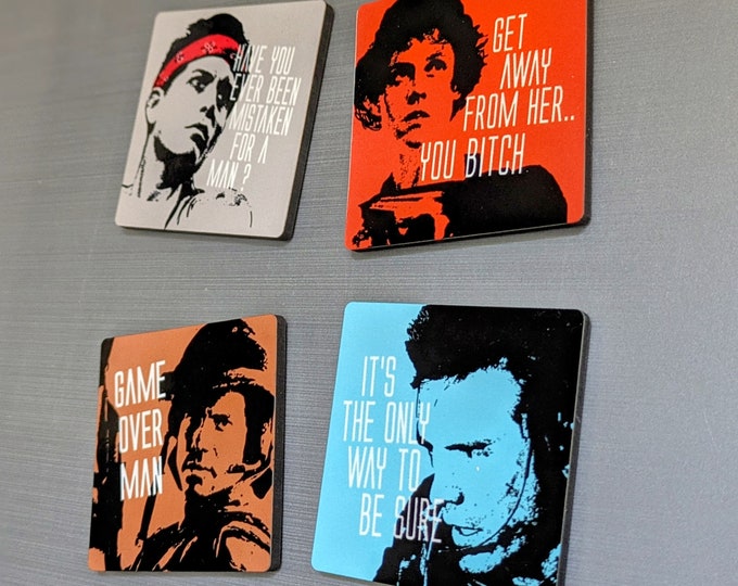 Aliens Ripley Sigourney Weaver Classic Sci Fi Movie 4 Fridge Magnet Set ...