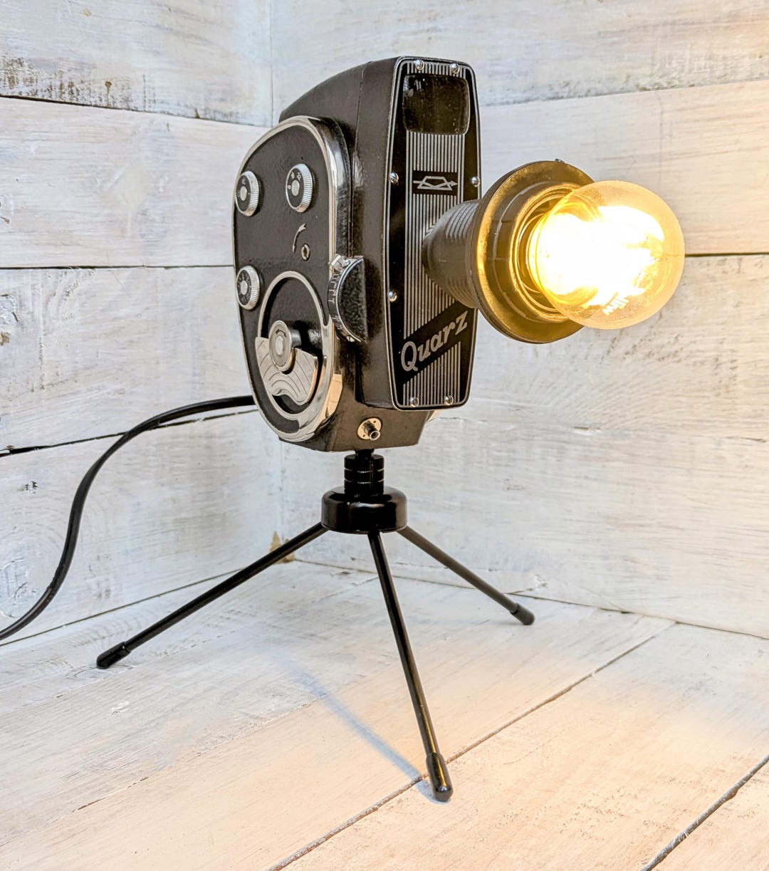 Repurposed 1960s Vintage Cine Movie Camera Lamp Table Desk Lamp ...