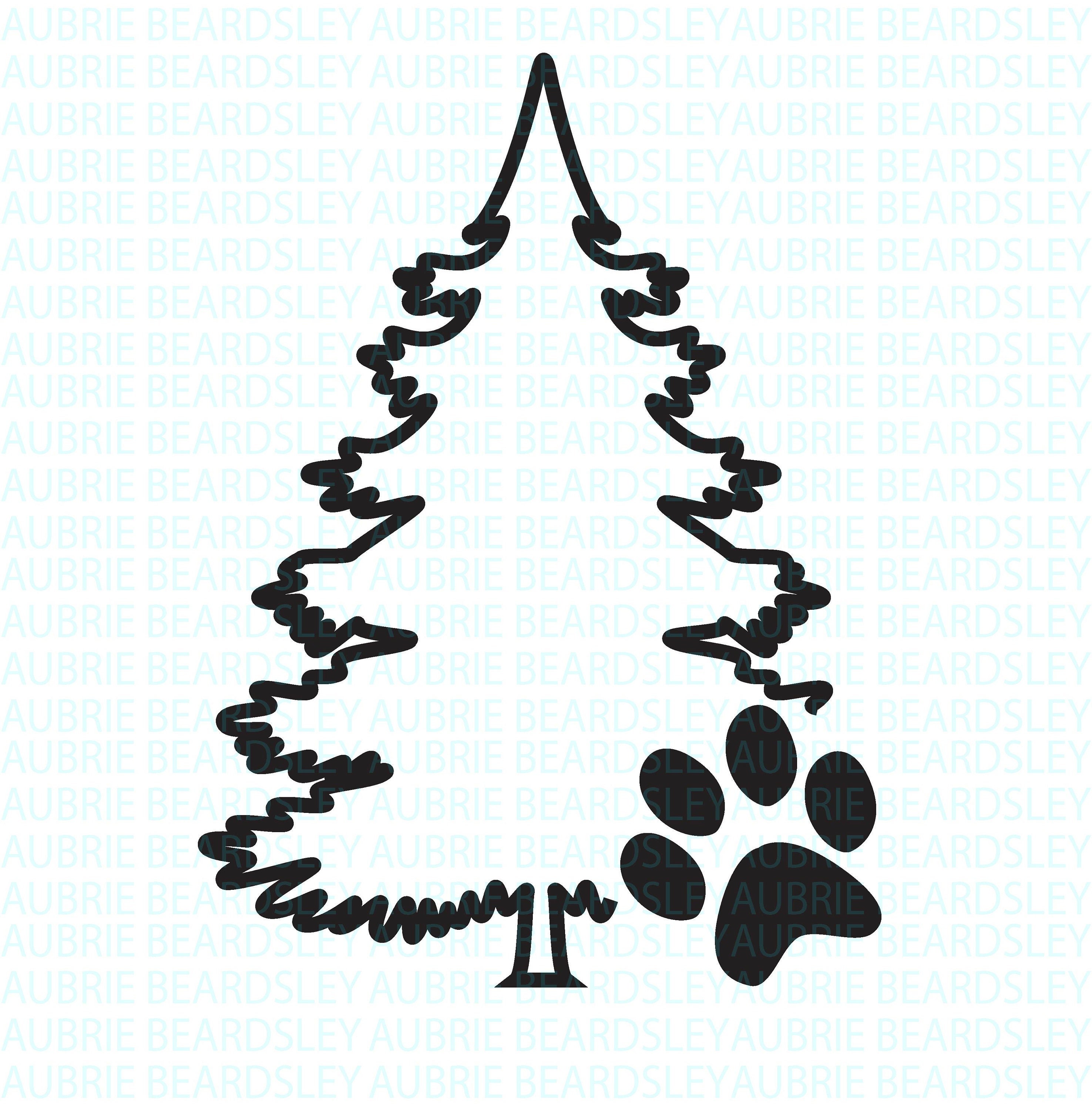 Dog Paw Print SVG Cutting File Christmas Tree Svg Pet Paw - Etsy Australia