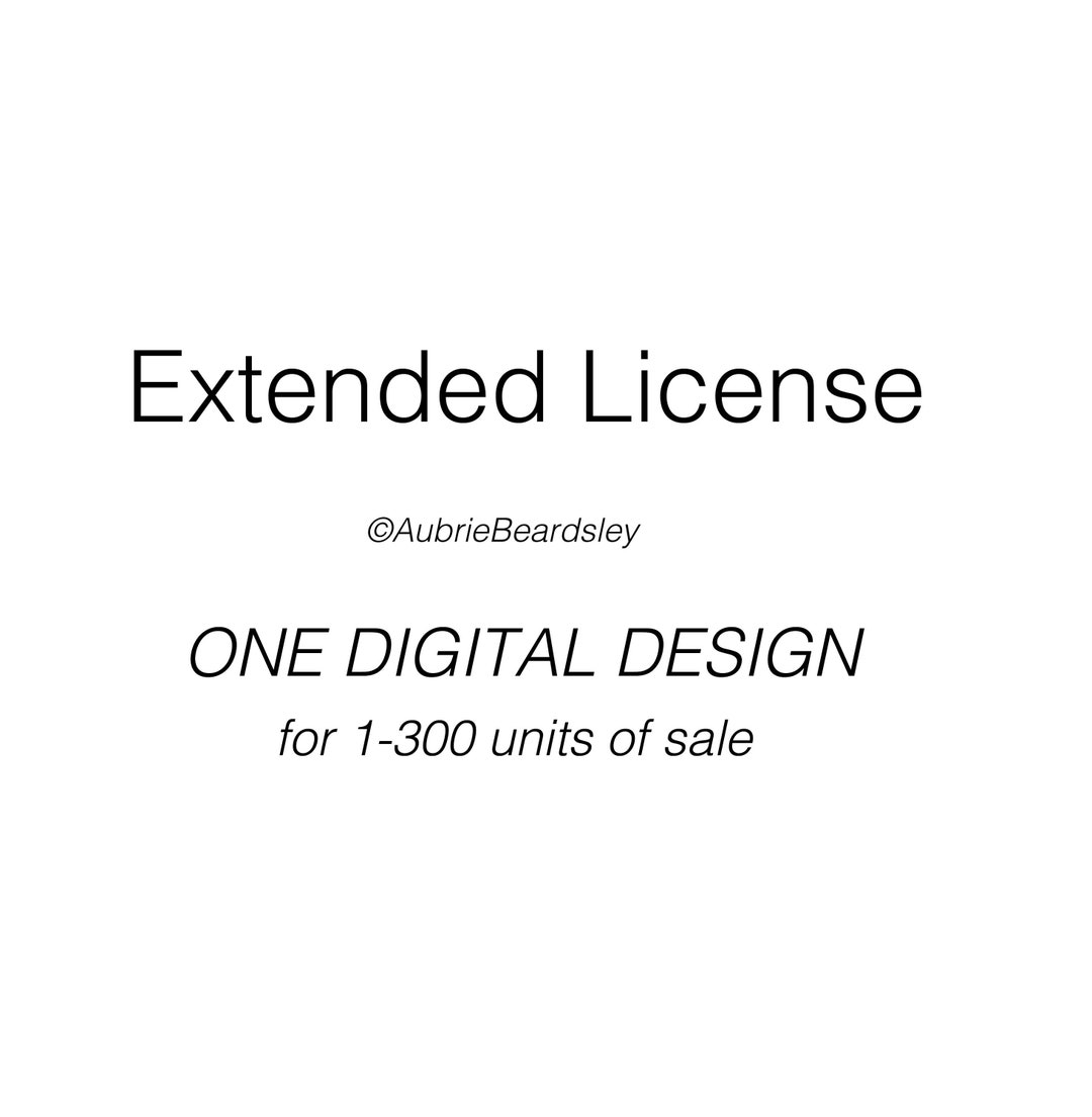 Extended License | Digital Design | One Design| Sold Seperately | - Etsy
