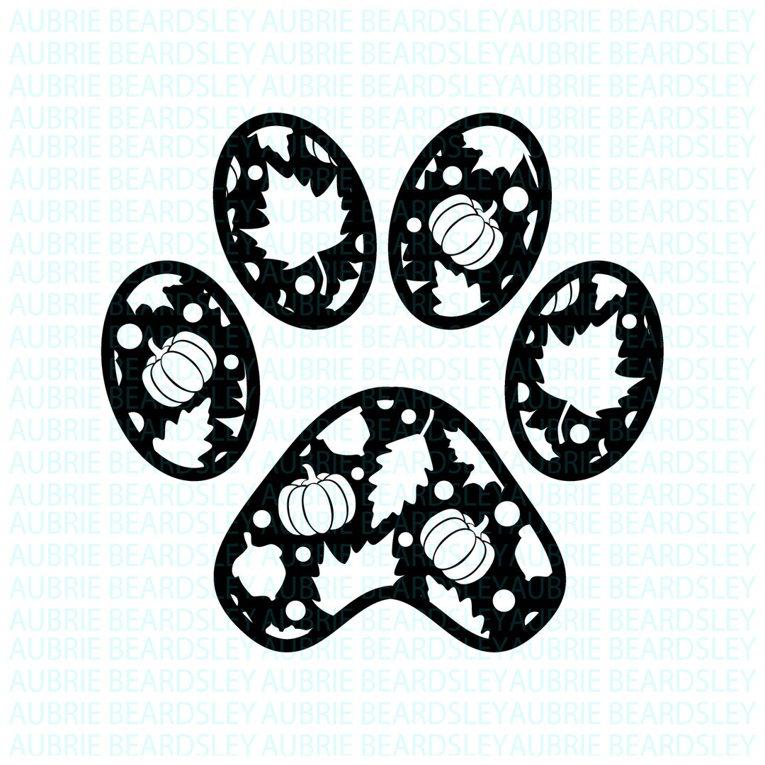 Paw Print Svg, Pumpkins Svg, Fall, Foliage, Thanksgiving, Pet Paw ...