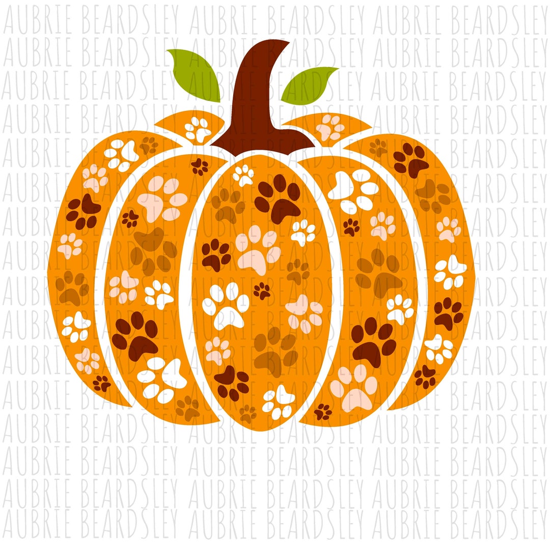 Pumpkin SVG, Paw, Halloween SVG, Animal, Dog Print Svg, Pumpkin Clipart ...