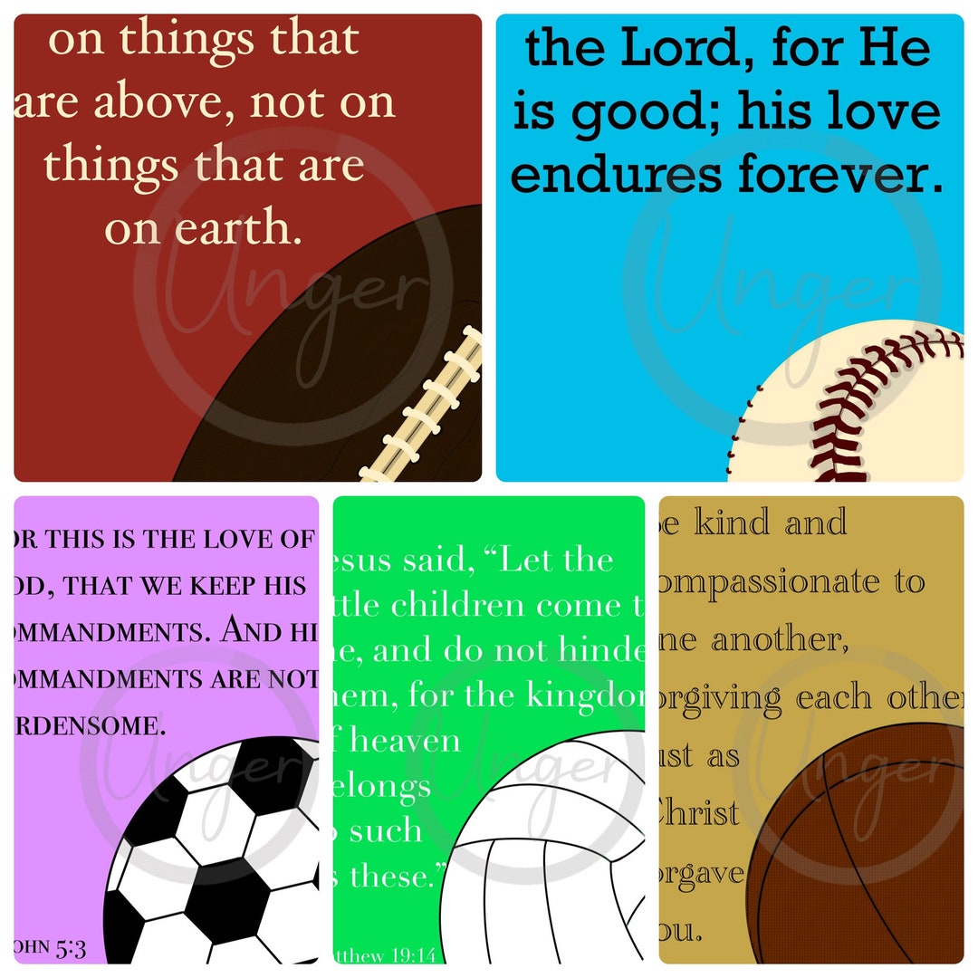 Sports Bundle Bible Posters - Etsy