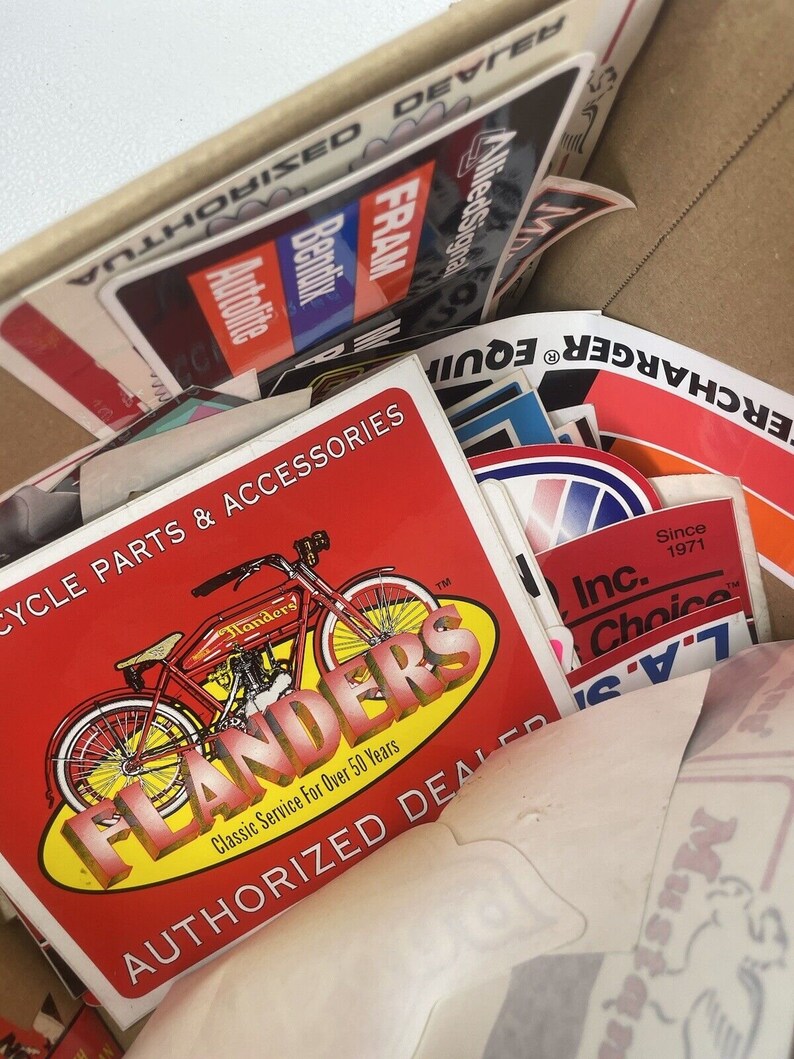 Vintage 90s Motorcycle Dealership Advertising and Promotional Sticker ...