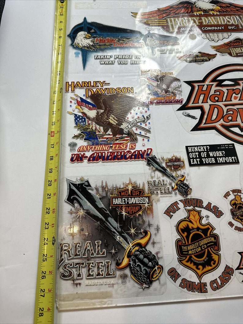 Harley Davidson Vintage Dealership Sticker Display 28” X 22” - Etsy
