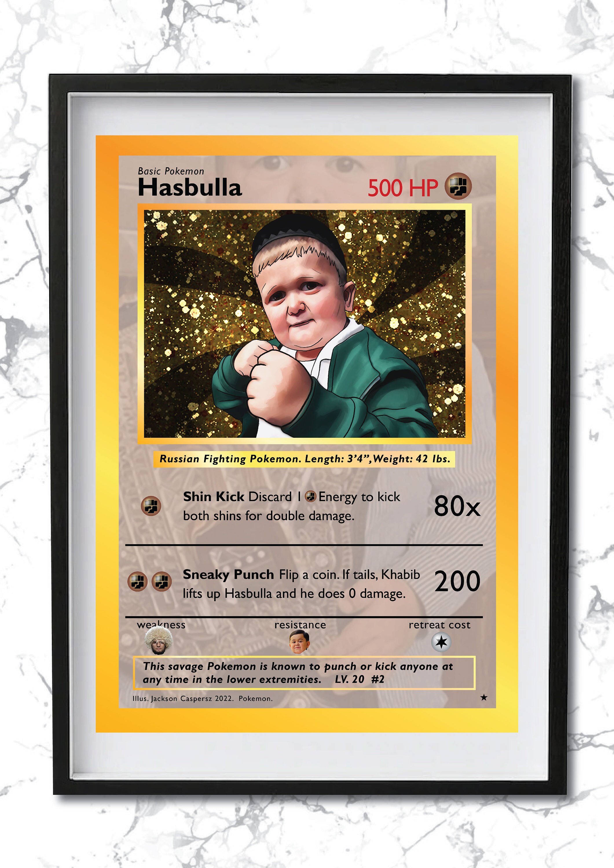 Hasbulla Pokemon Card Art Print - Etsy