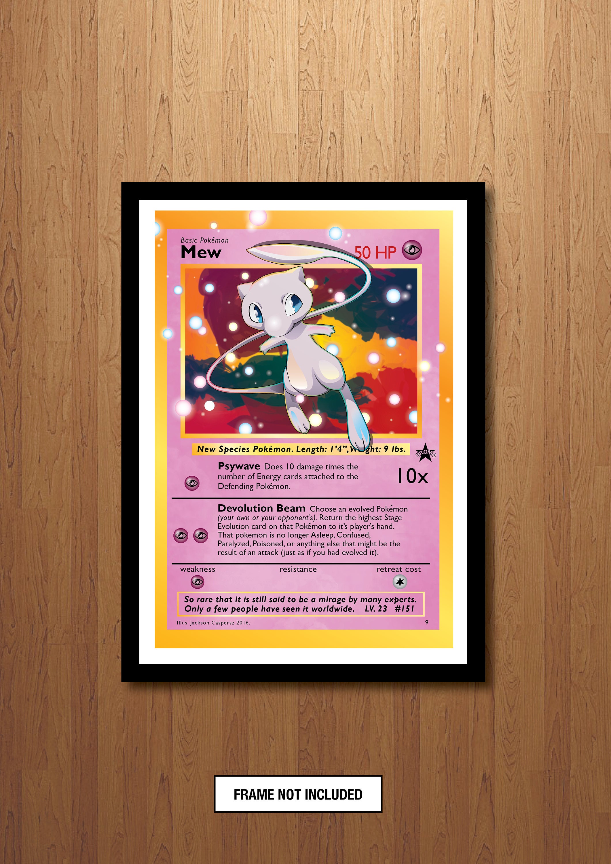Mew Giant Pokemon Card Art Print - Etsy Australia