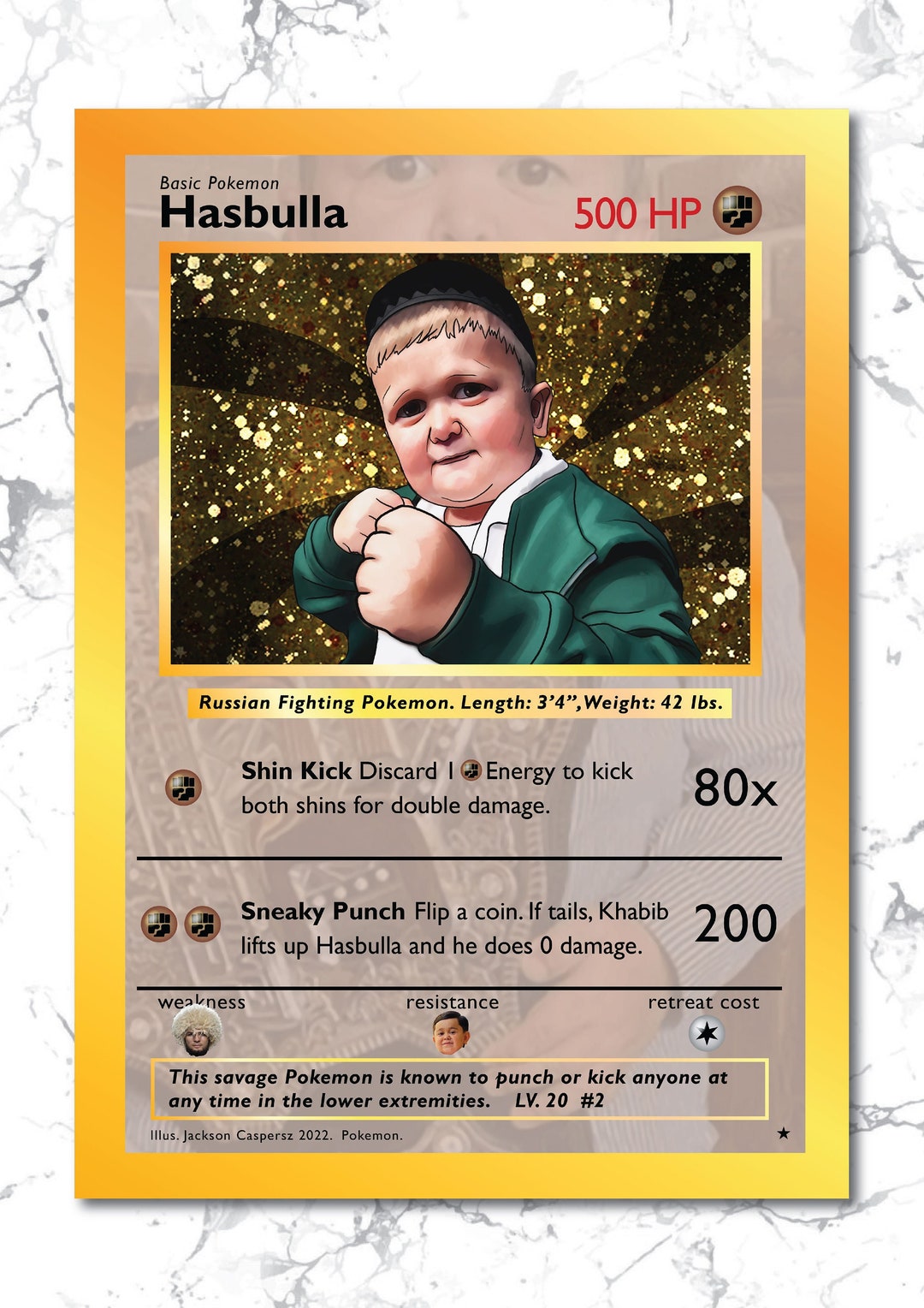 Hasbulla Pokemon Card Art Print - Etsy