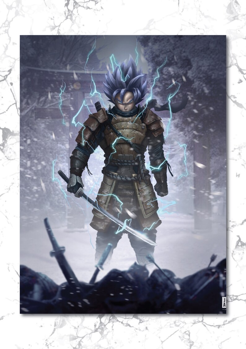 DBZ Samurai Art Print Bundle Hand-drawn Dragon Ball Z - Etsy