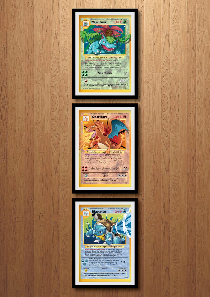 Charizard Giant Pokemon Card Art Print | Etsy