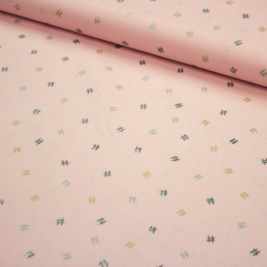 Stoff Meterware Baumwollstoff Popeline CRISS CROSS GLITZER Rosa - Etsy UK