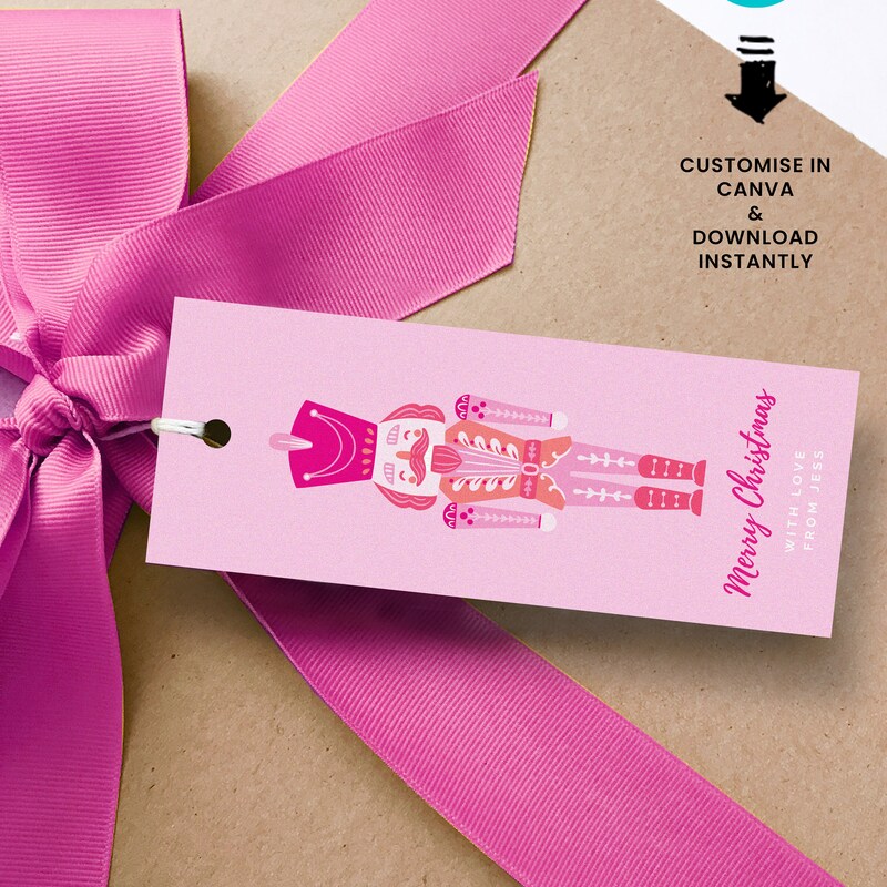 Pink Christmas Printables - Etsy