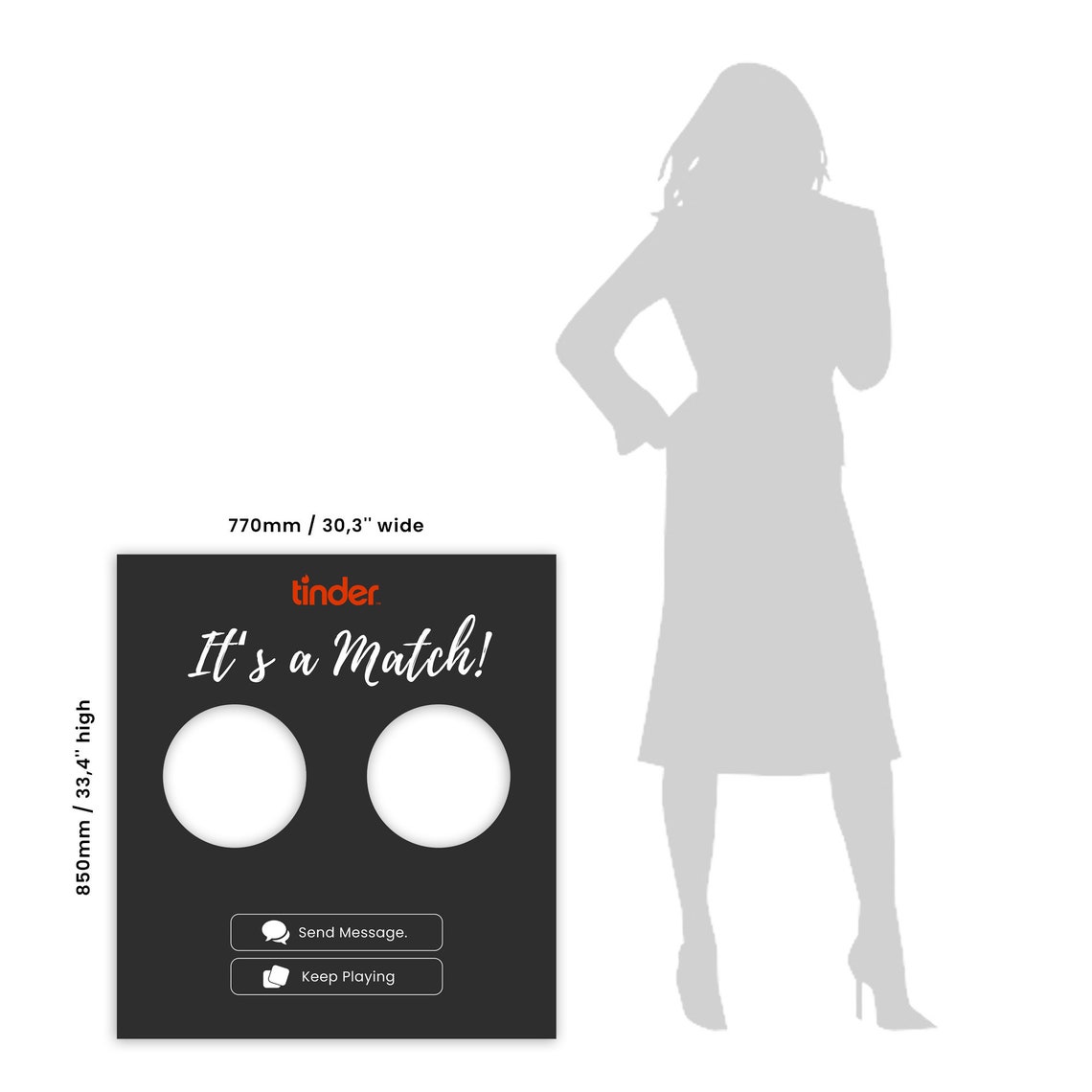 Tinder Match | Customisable Photo Booth Frame | Weddings & Engagement ...