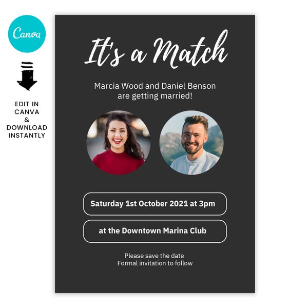 Tinder Wedding Invitation - Etsy