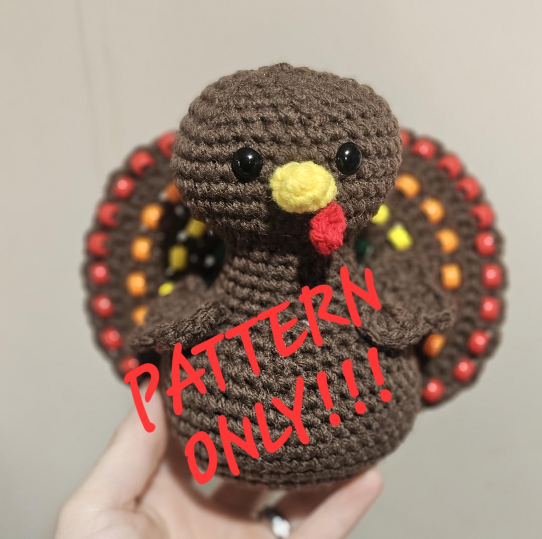 Tom the Beaded Turkey- Crochet Pattern Only - Etsy